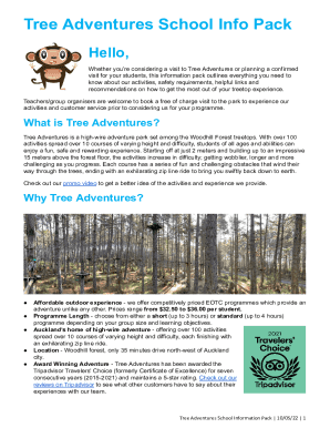 Fillable Online treeadventures co How to prepare for a tree to tree ...