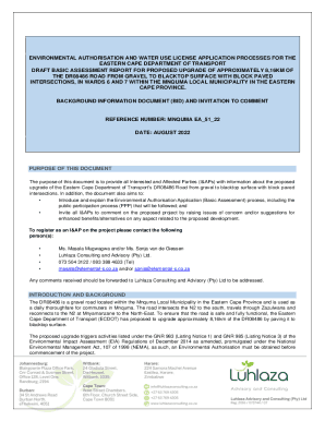Fillable Online environmental authorisation and water use license ...