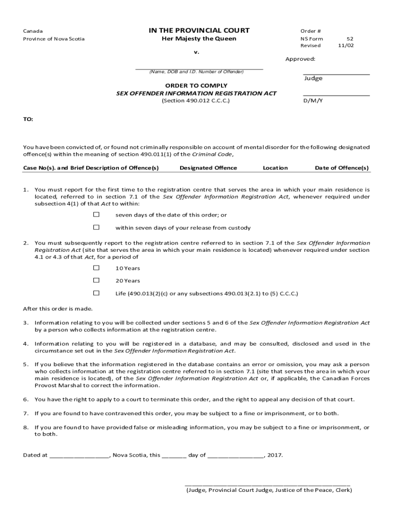 Fillable Online courts ns Tips for writing Provincial Court ...
