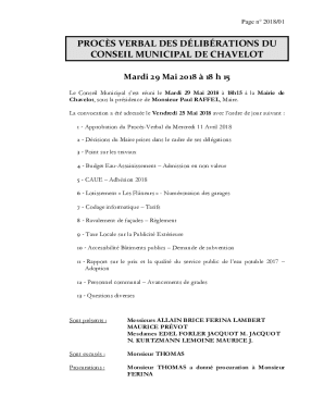 Remplissable En Ligne PROCS VERBAL DES DLIBRATIONS DU CONSEIL ... Fax Email Imprimer - pdfFiller