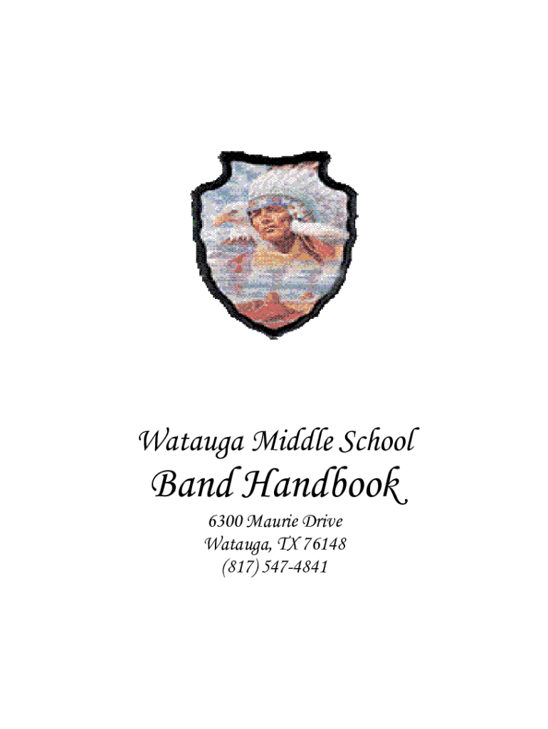 Fillable Online Watauga Middle School Beginning Band Handbook Fax Email ...