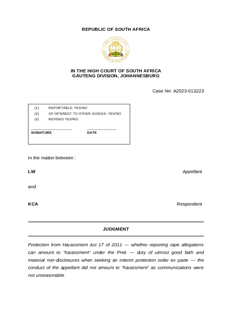 Fillable Online Afriforum v South African Human Rights Commission and ...