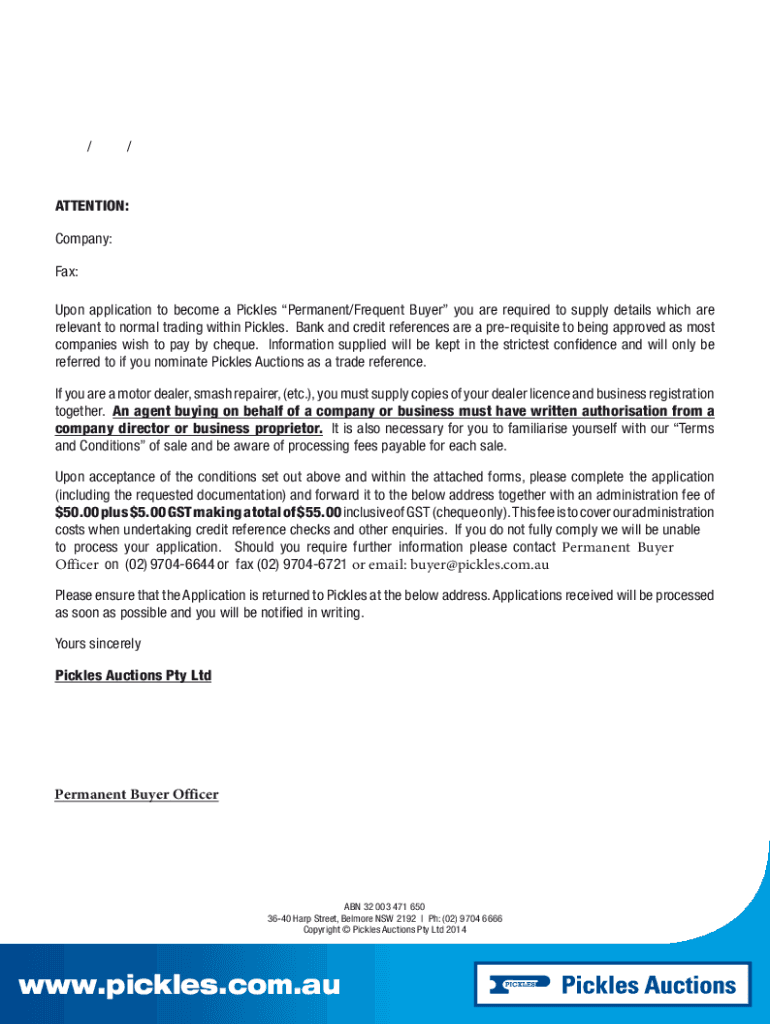 Fillable Online Permanent-Buyers-Application-Form.pdf Fax Email Print - pdfFiller