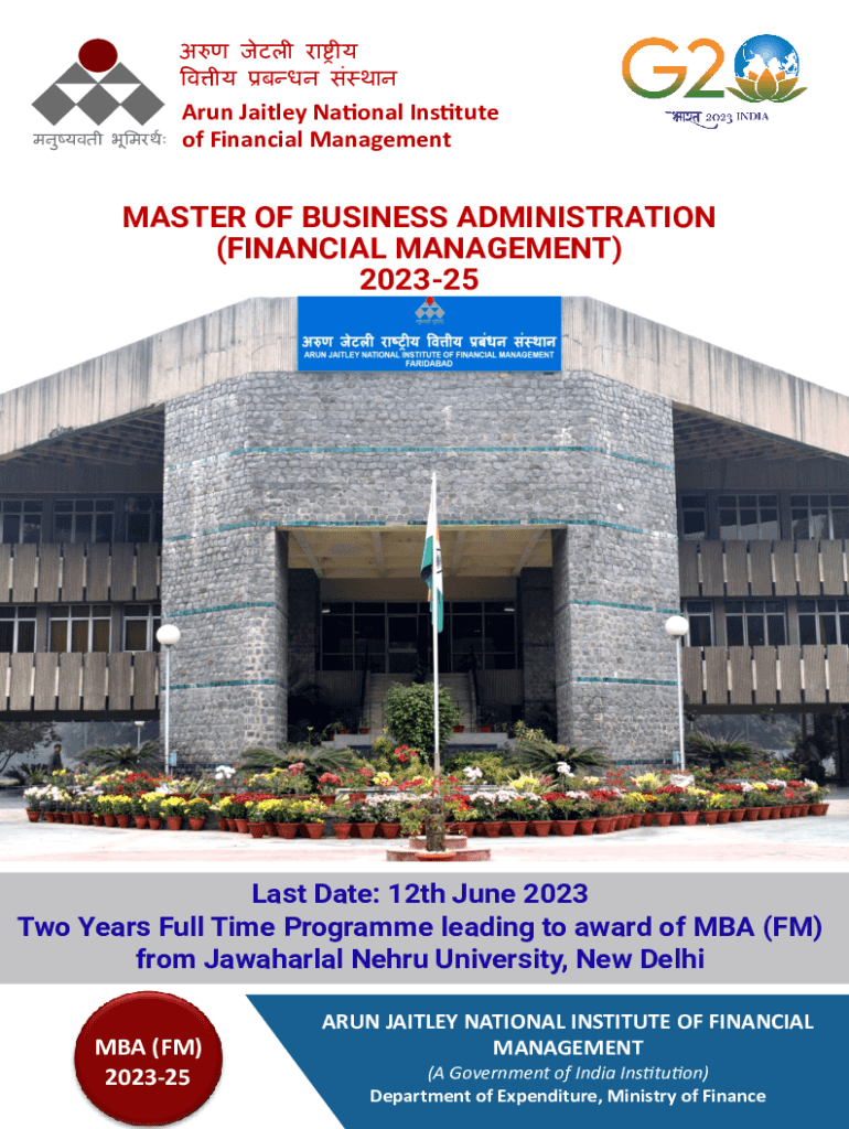 Fillable Online MBA Degree from Jawaharlal Nehru University New Delhi ...