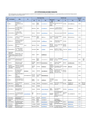 Fillable Online NOTE The Sending Organization on this list is regarded ...