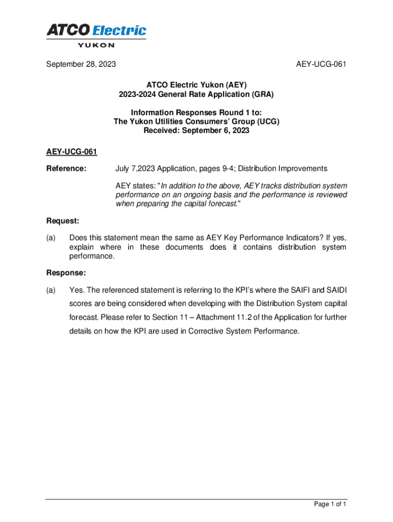 Fillable Online ATCO applies to raise electricity rates in Yukon next ...
