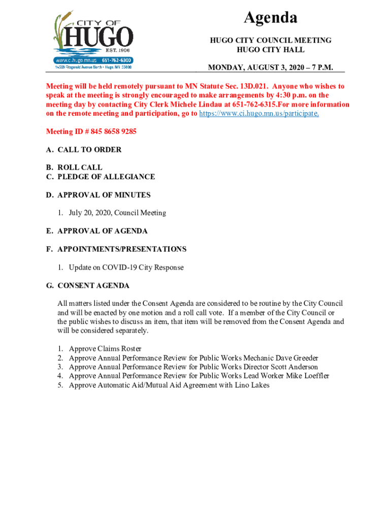 Fillable Online Latest News - City of Hugo Fax Email Print - pdfFiller