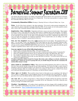 Fillable Online Community Education Office: Summer Hours: You can ...