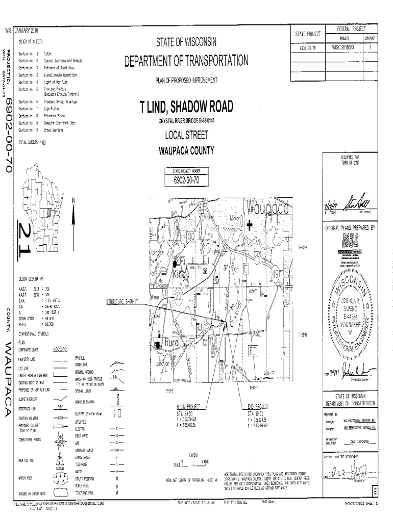 Fillable Online trust dot state wi 69020070;Town Lind, Shadow Road ...