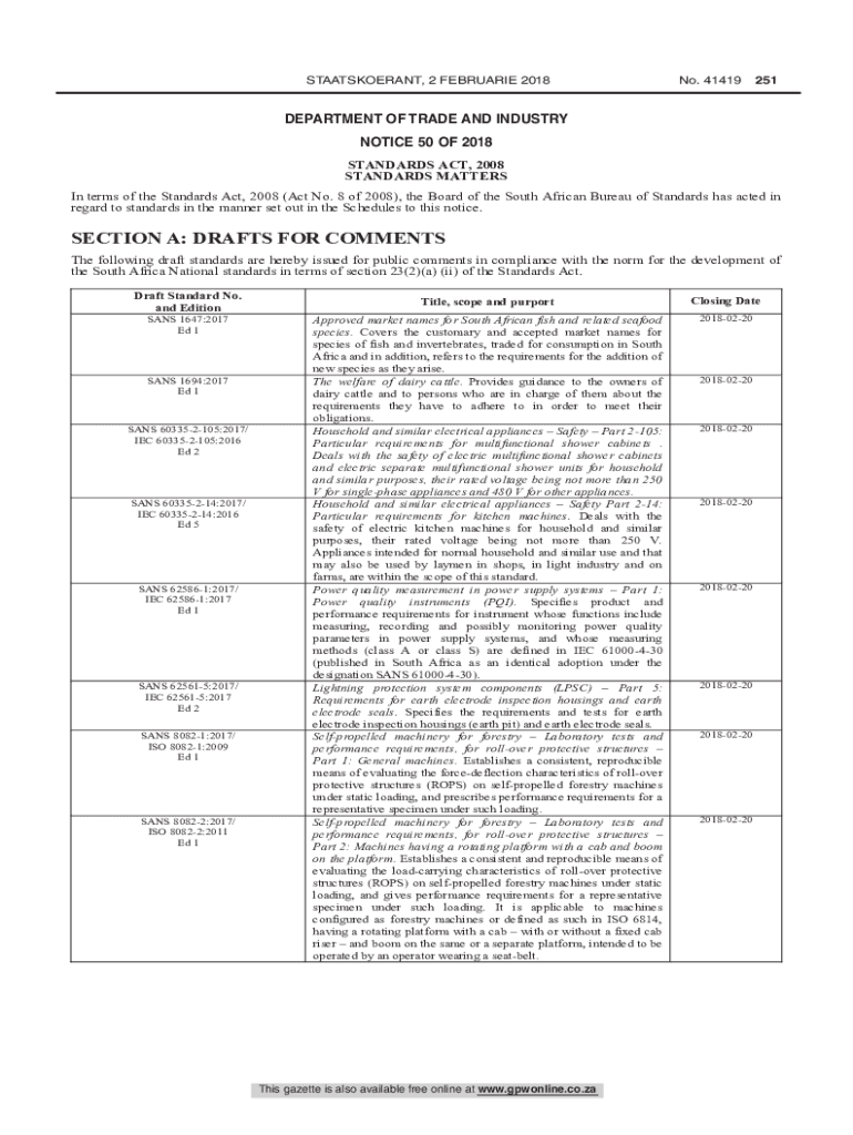 Fillable Online Government Gazette Extraordinary of the Republic ...