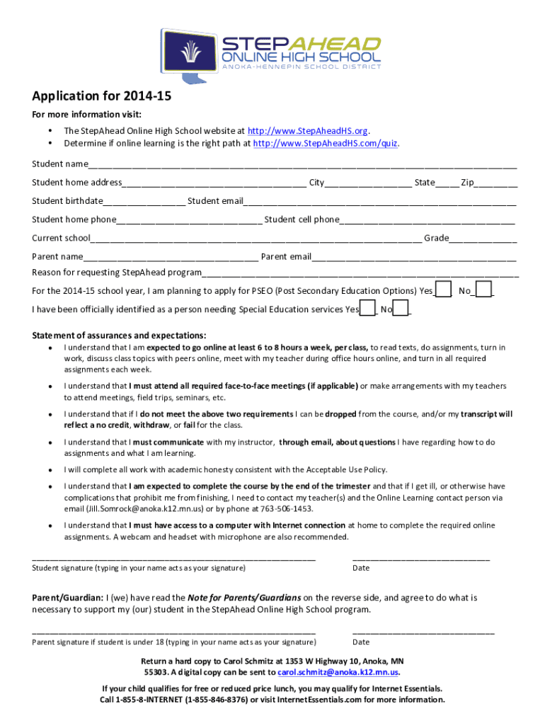 Fillable Online S.T.E.P. (Secondary Technical Education Program) Fax ...