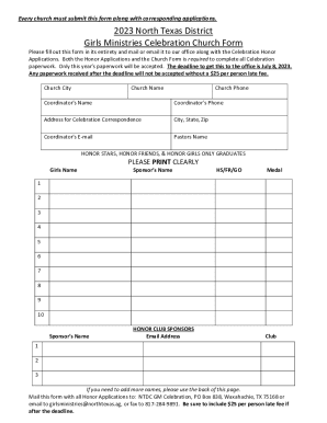 Fillable Online Church Ministry Forms Pdf - Fill Online, Printable ...