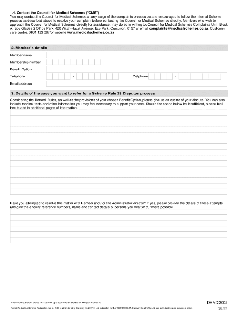 Fillable Online Disputes investigation form (Application to ... Fax ...