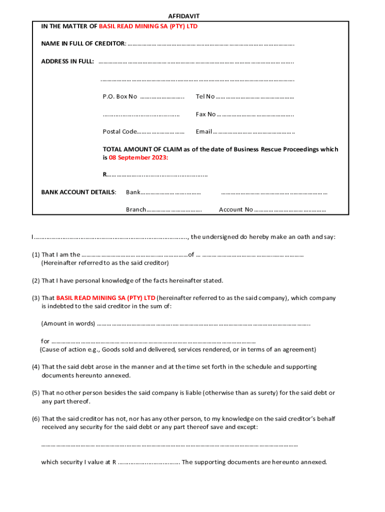 Fillable Online Basil Read (Pty) Ltd v National Union of Mine Workers ...