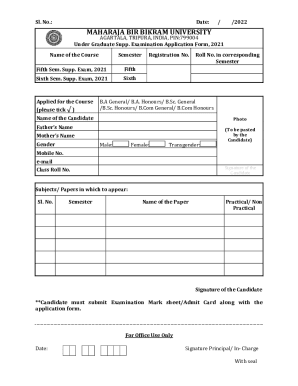Fillable Online Examination Application form.docx Fax Email Print ...