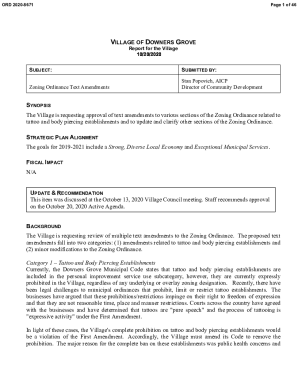 Fillable Online The Village is requesting approval of text amendments ...