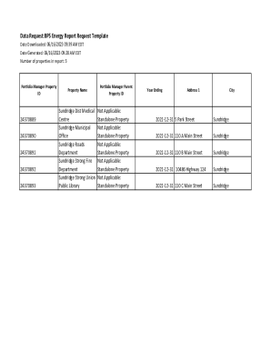 Fillable Online BPS Energy Report Request Template Fax Email Print ...