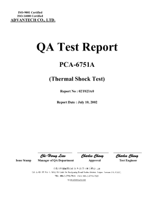 Fillable Online criggie org 02T023A0-PCA-6751A Thermal shock test ...