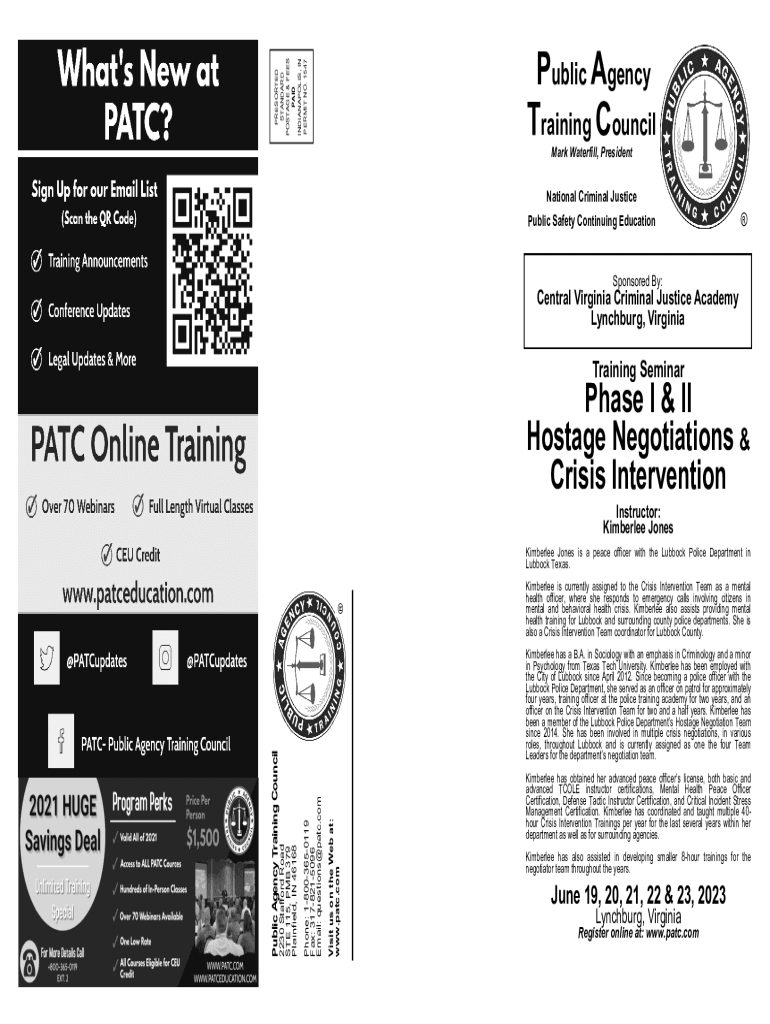 Fillable Online Phase I & II Hostage Negotiations & Crisis Intervention ...