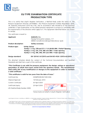 Fillable Online Pressure Equipment Regulations: PED Directive Fax Email ...