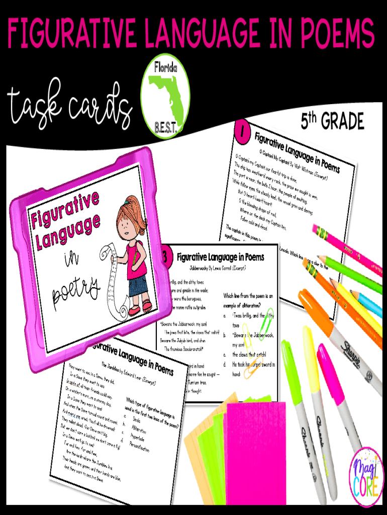 Fillable Online Figurative Language in Poems - Task Cards Fax Email ...
