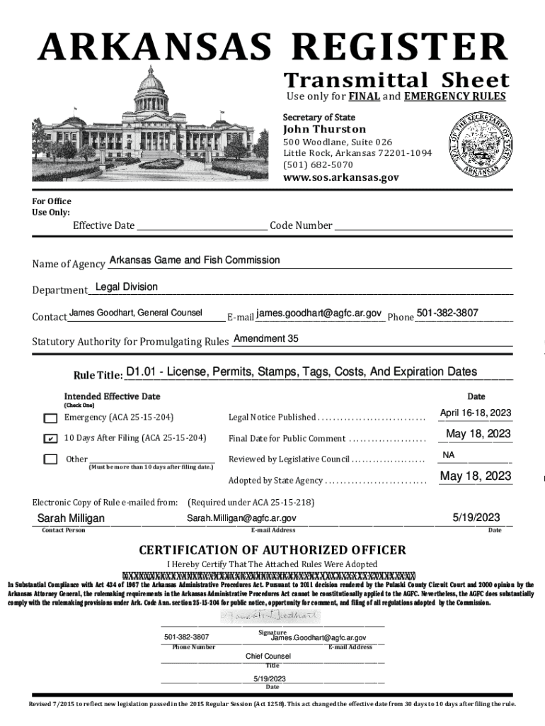 Fillable Online 170 94 37 01 - License, Permits, Stamps, Tags, Costs ...