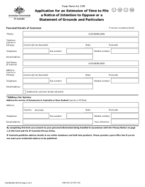 Fillable Online Application for an Extension of Time to File a Notice ...