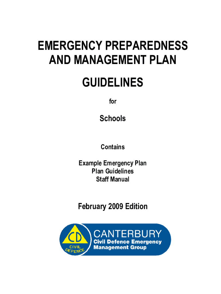 Fillable Online EMERGENCY PREPAREDNESS AND MANAGEMENT ... Fax Email Print - pdfFiller