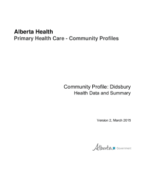Fillable Online open alberta A Profile of Community Health Center ...