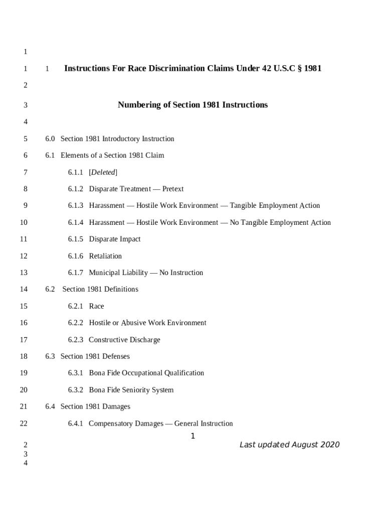 Instructions For Race Discrimination Claims Under 42 USC ... Doc ...