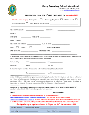 Fillable Online Closing date for registration at 2:00pm on 21 November ...