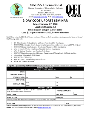 Fillable Online NAESA International - Elevator Inspector QEI Training ...