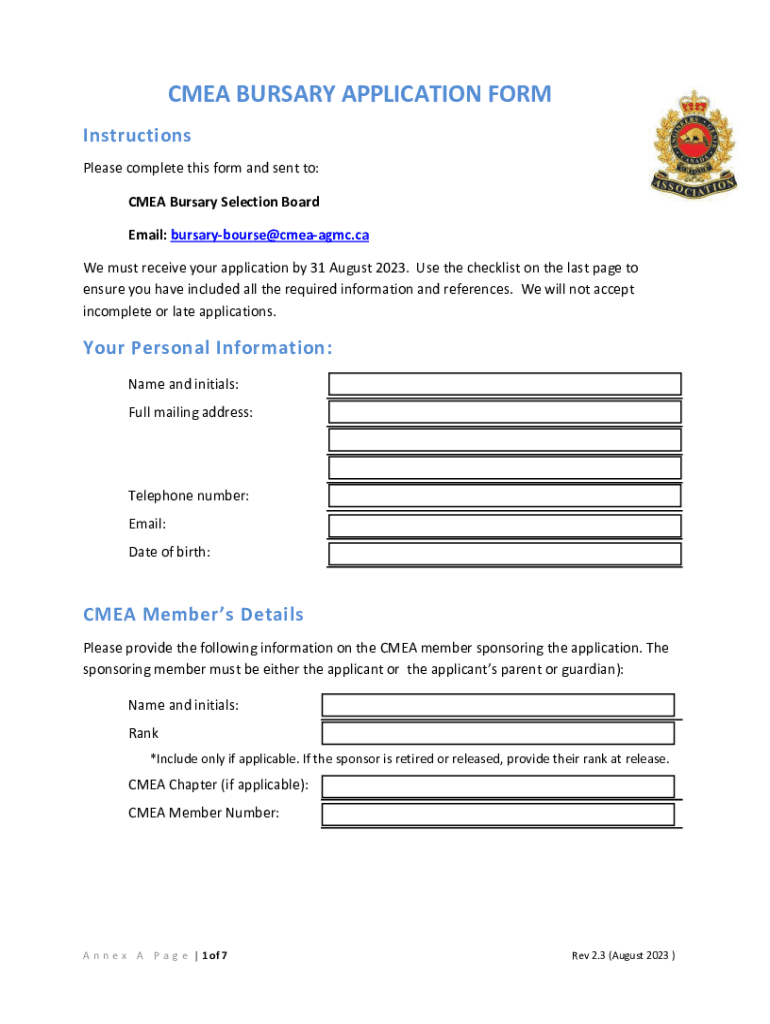 Fillable Online Bexhill College - Bursary Application Form Fax Email ...