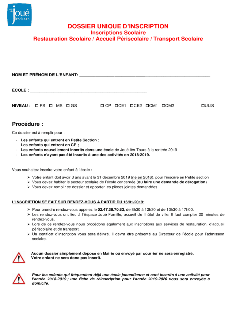 Remplissable En Ligne Inscriptions Scolaire Fax Email Imprimer - pdfFiller
