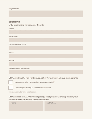 Fillable Online Seed Funding Application Form Fax Email Print - pdfFiller