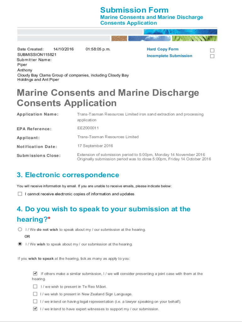 Fillable Online Isaac Piper - managing director - Cloudy Bay Clams ...