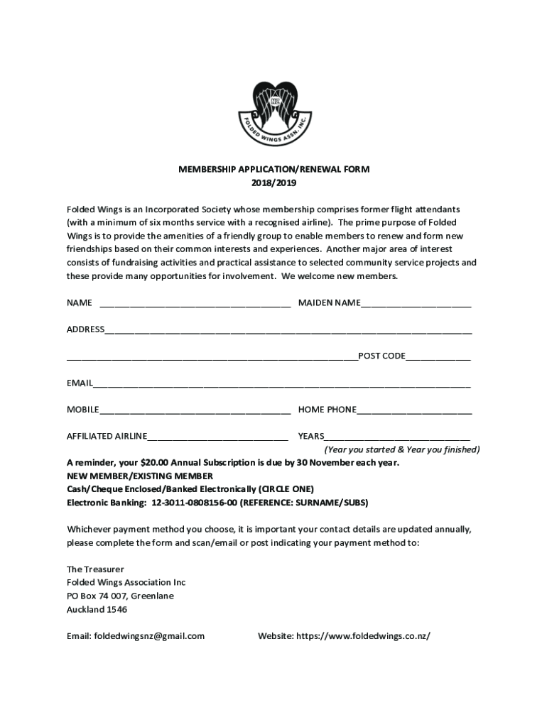 Fillable Online FWA Membership Form.docx Fax Email Print - pdfFiller