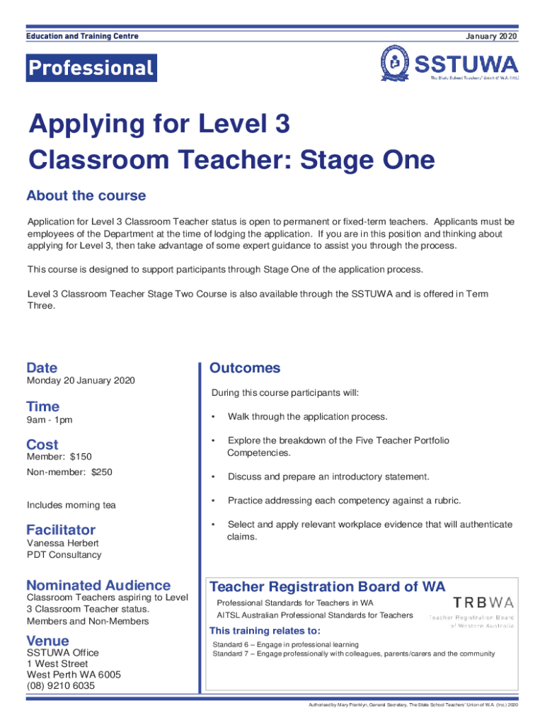 Fillable Online Requirements Teaching Assistant - Level III Certificate ...