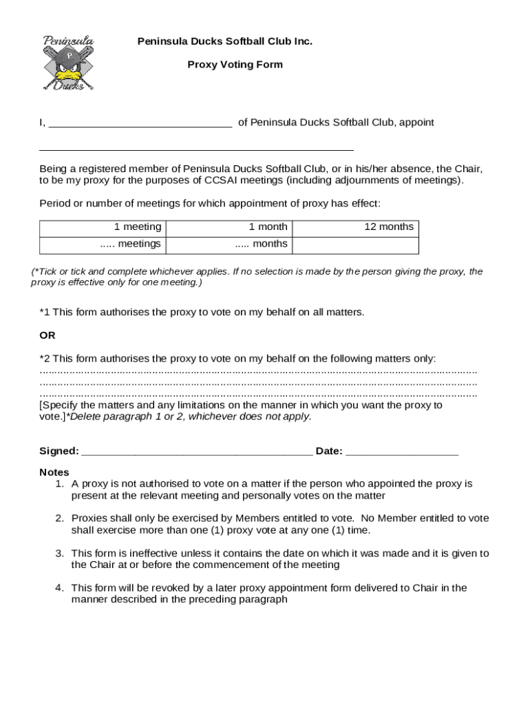 Resources - Peninsula Ducks Softball Club Inc Doc Template | pdfFiller