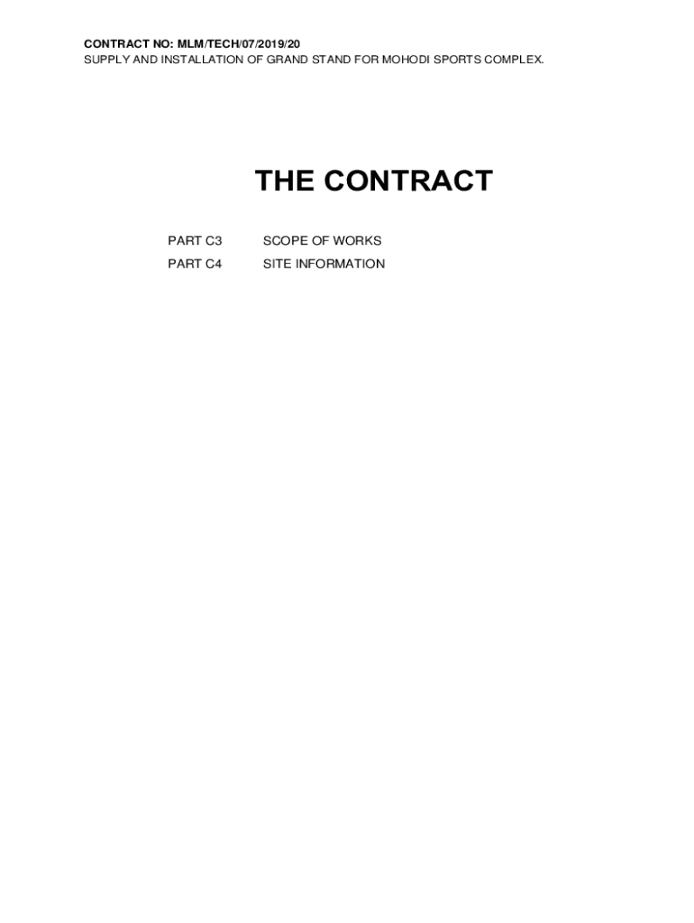 Fillable Online SUPPLY AND INSTALLATION OF GRAND STAND FOR MOHODI ...