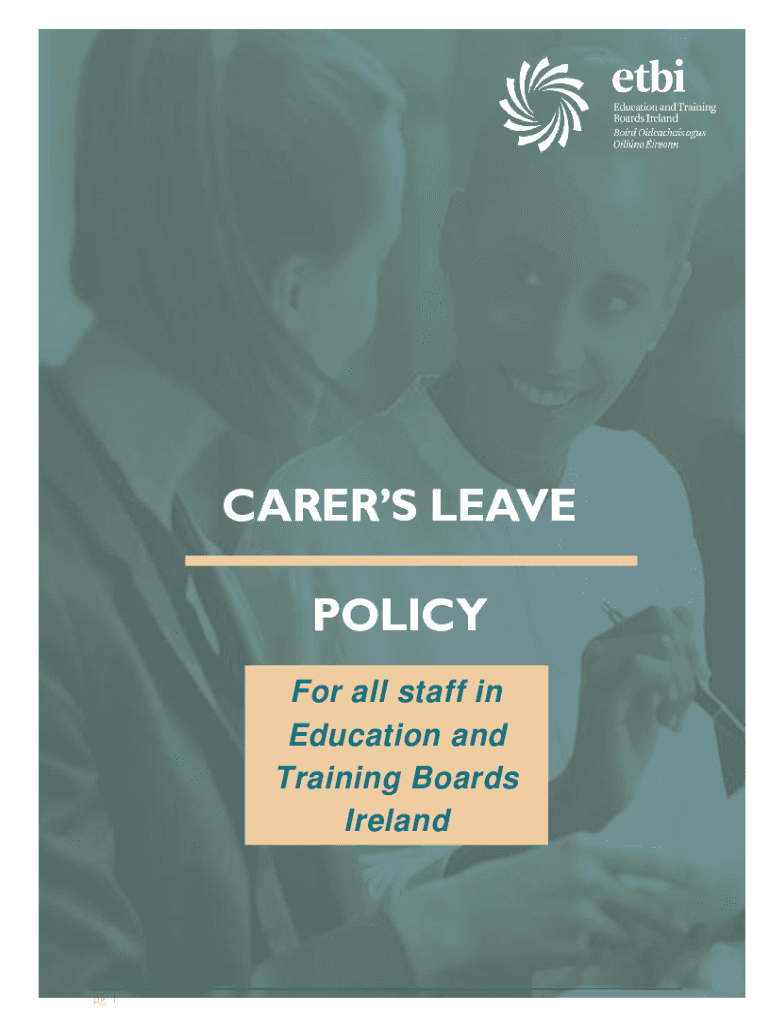 Fillable Online Carer's Leave for all staff other than Persons employed ...