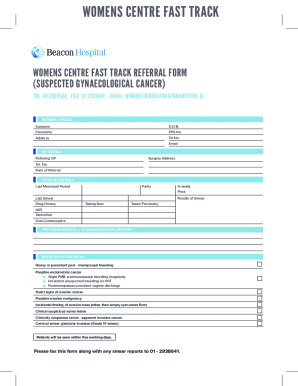 Fillable Online Women's Centre Fast Track Form Fax Email Print - pdfFiller