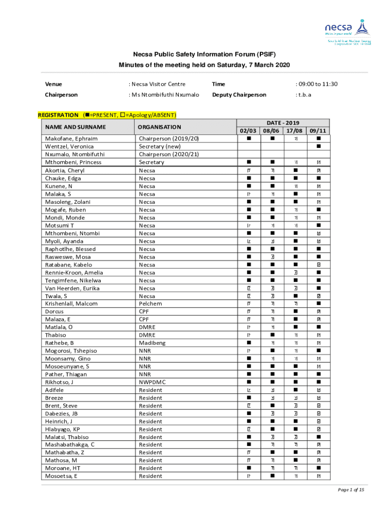 Fillable Online Necsa Public Safety Information Forum (PSIF) Fax Email ...