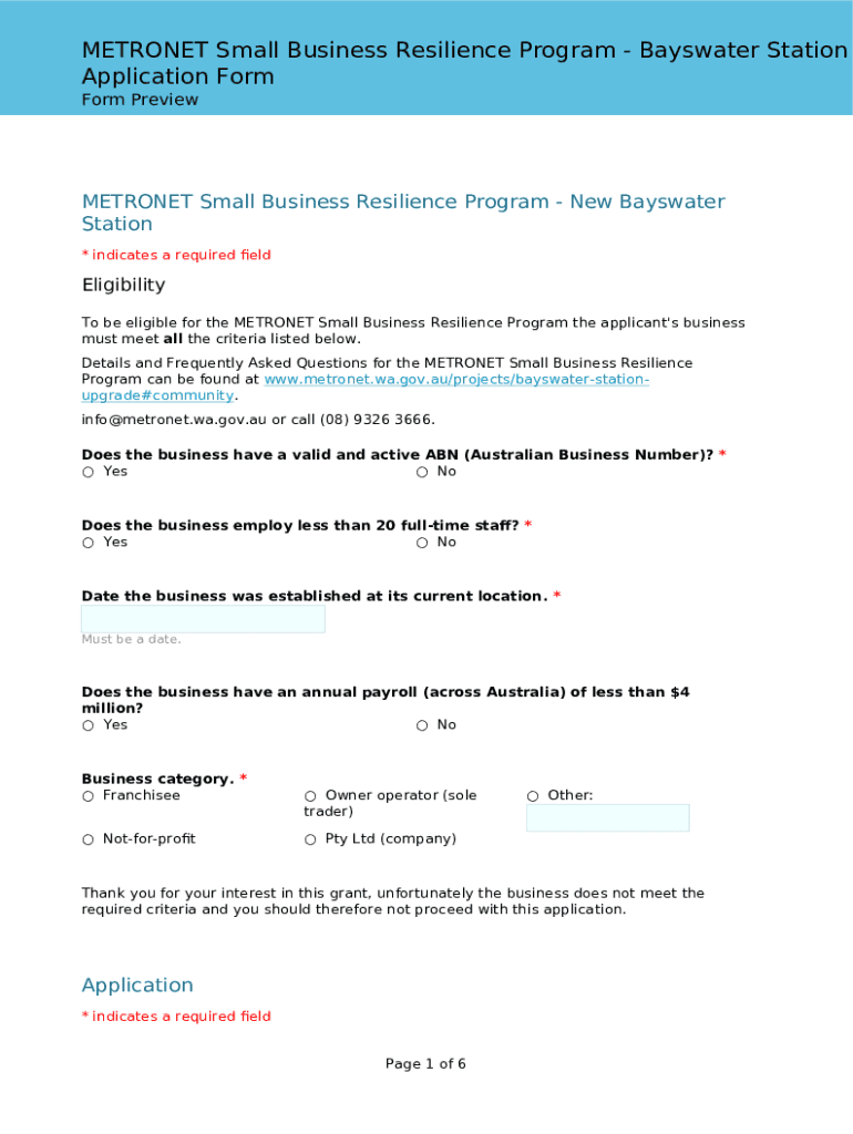 Fillable Online Bayswater Station Application Form Fax Email Print ...