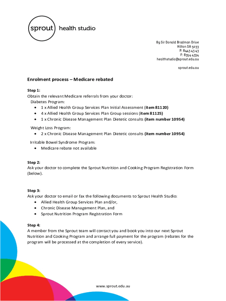 Fillable Online Sprout Cooking School & Health Studio - So proud of you ...