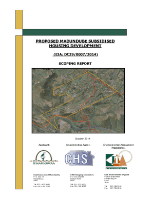 Fillable Online draft scoping report for the proposed township establishment ... Fax Email Print ...