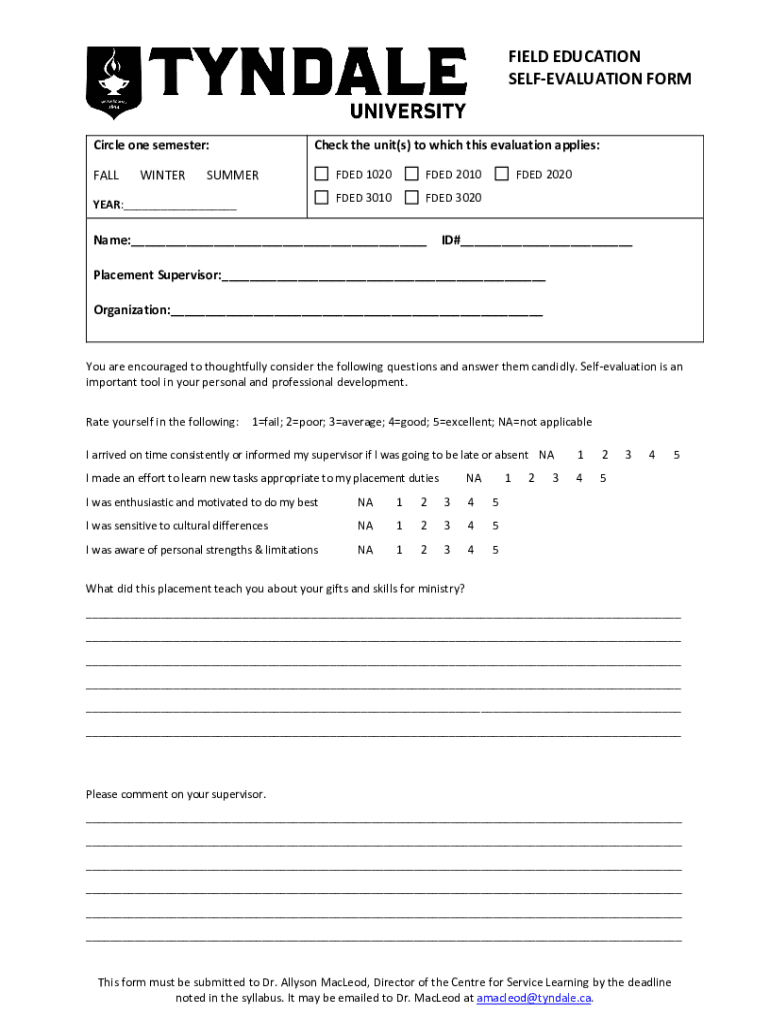 Fillable Online 7.3 Evaluation of Student Learning and Performance in Field Fax Email Print ...