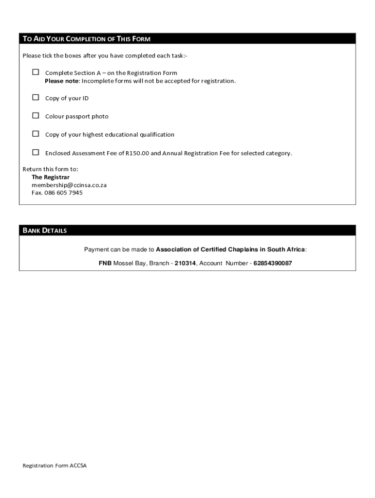 Fillable Online Complete Section Aon the Registration Form Fax Email ...