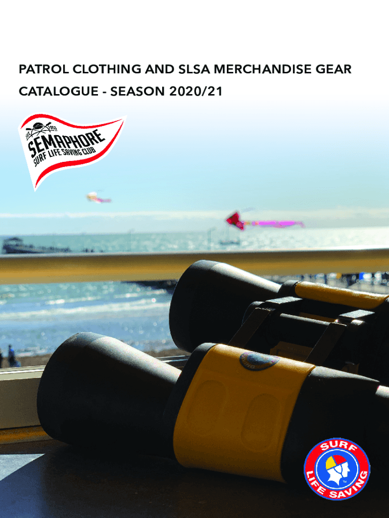 Fillable Online PATROL CLOTHING AND SLSA MERCHANDISE GEAR ... Fax Email ...