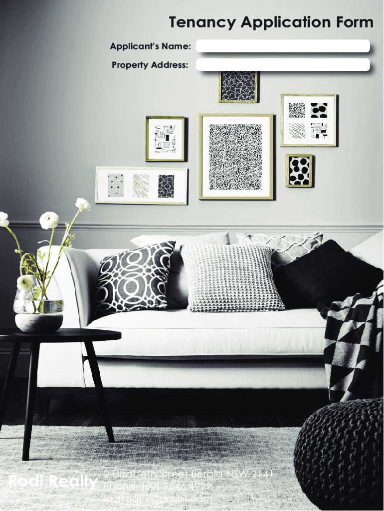 Fillable Online Extons 4pp Tenancy App Form Fax Email Print - pdfFiller